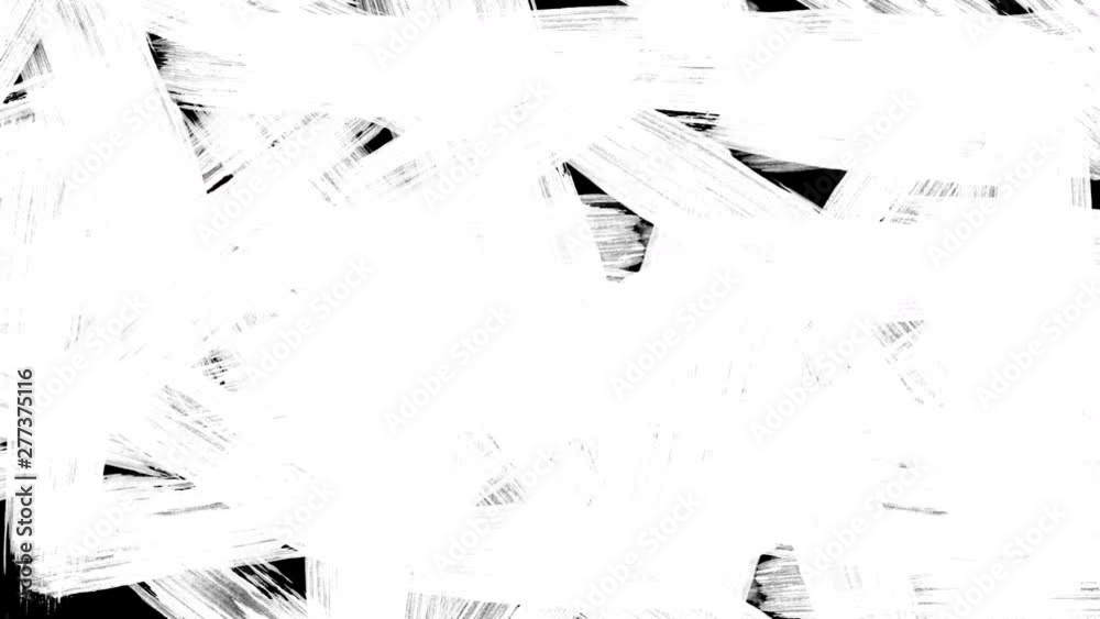 Lots of chaotic white paint brush strokes fill the screen, abstract 2D ...