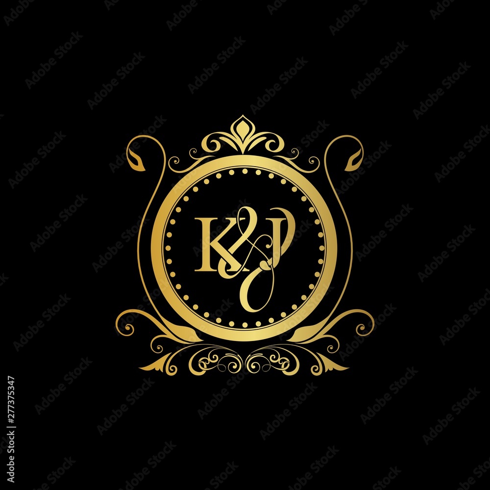 K & J / KJ logo initial vector mark. Initial letter K and J KJ logo ...