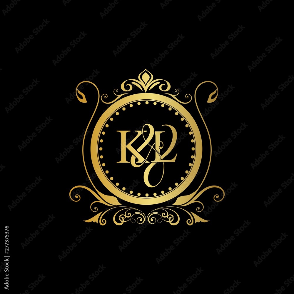K & L / KL logo initial vector mark. Initial letter K and L KL logo ...