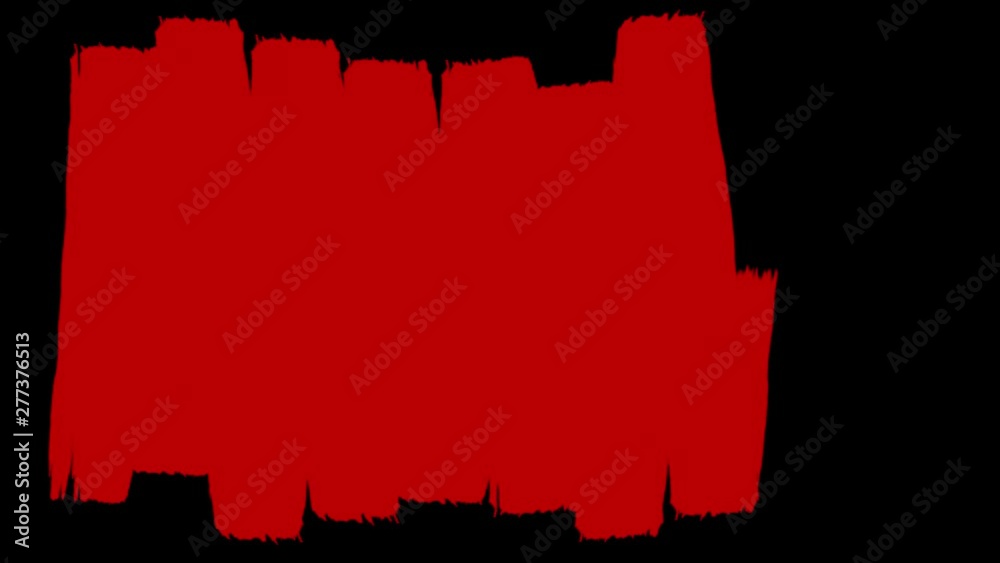 Vertical blood red strokes of paint brush, abstract 2D animated ...