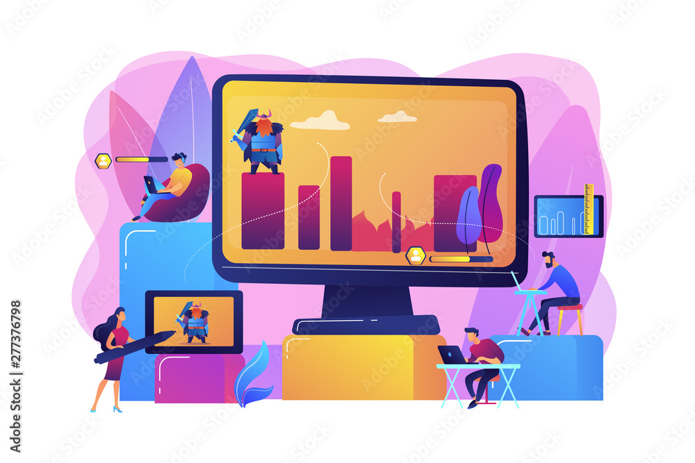 Video Game Programmer At Work