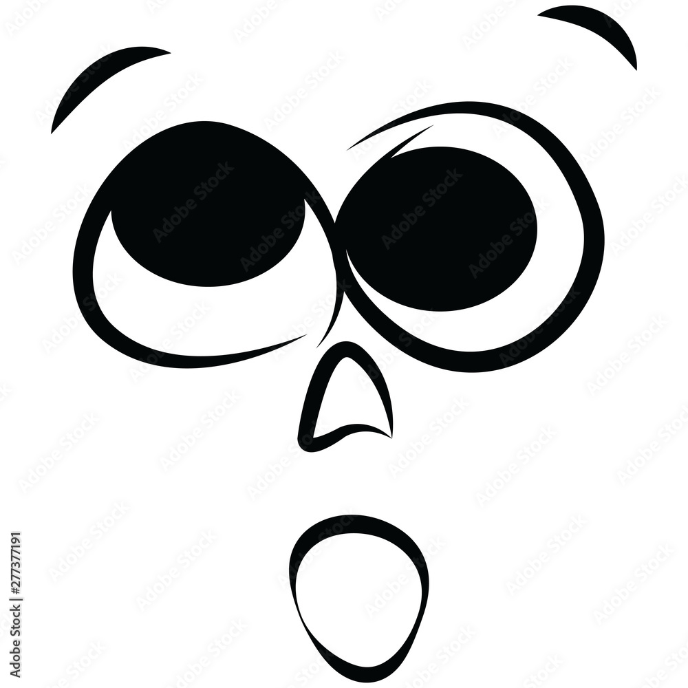 Cartoon faces expressions vector set Stock Vector | Adobe Stock