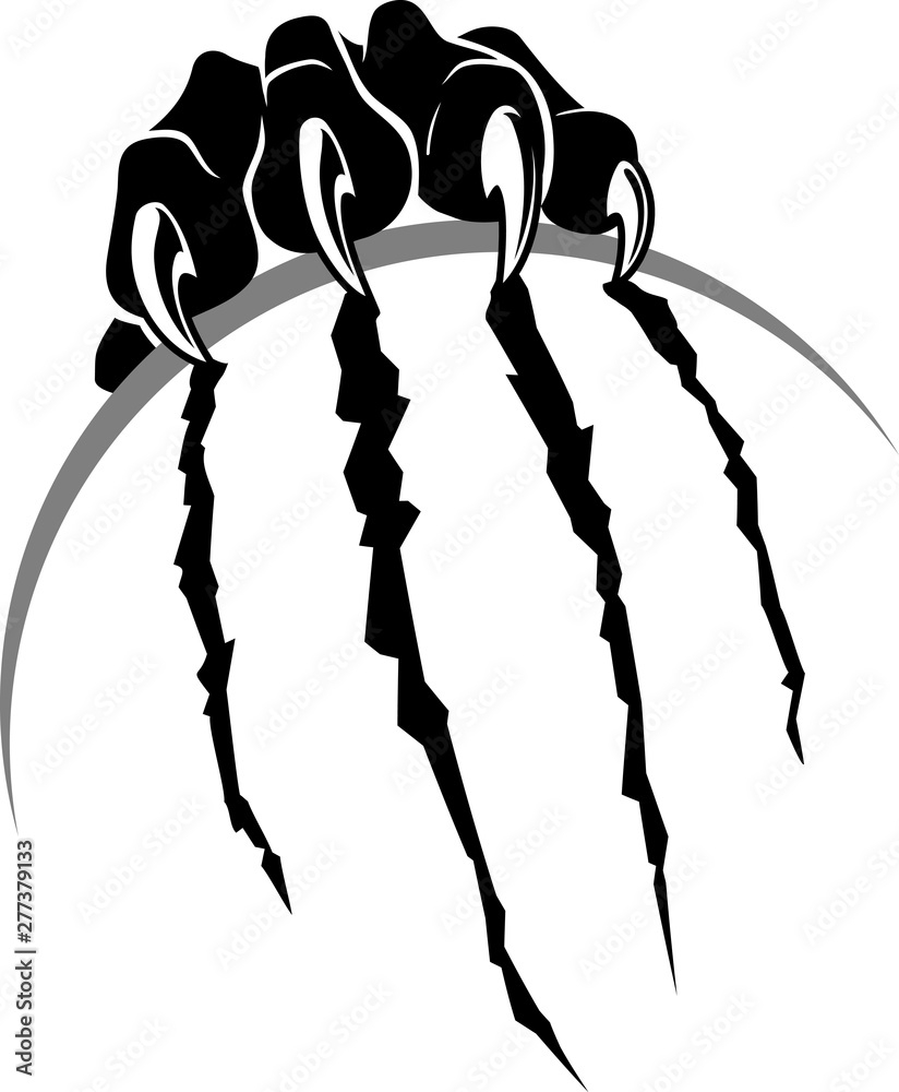 Black Panther Claw Sphere Surface Stock Vector | Adobe Stock