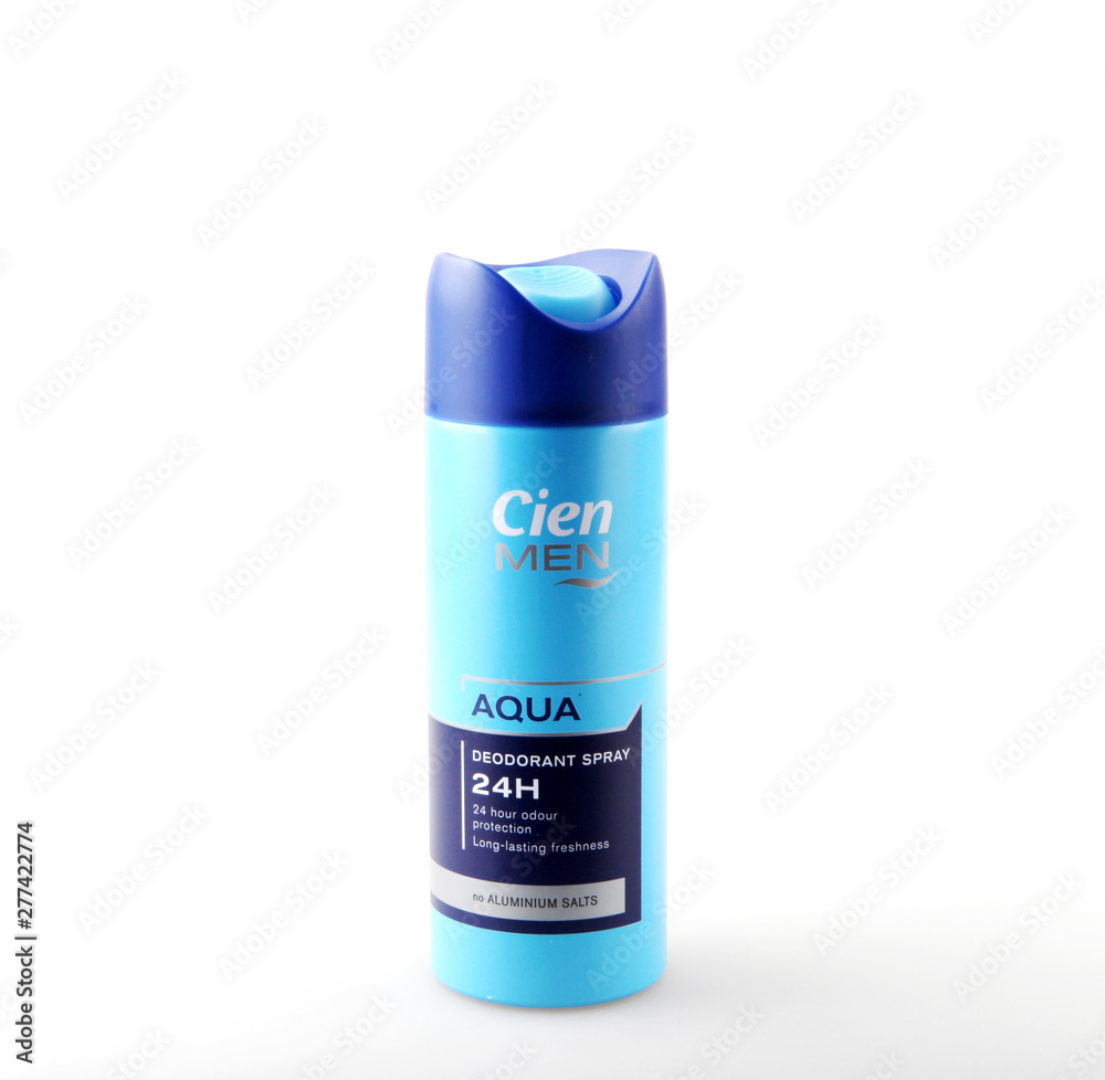 Foto de Pomorie, Bulgaria - July 06, 2019: Cien Men Aqua Deodorant ...