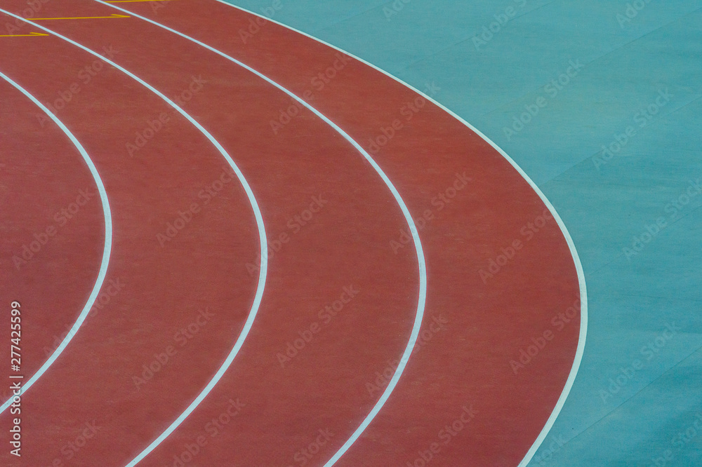Track and Field Lanes. Running lanes at a track and field athletic ...