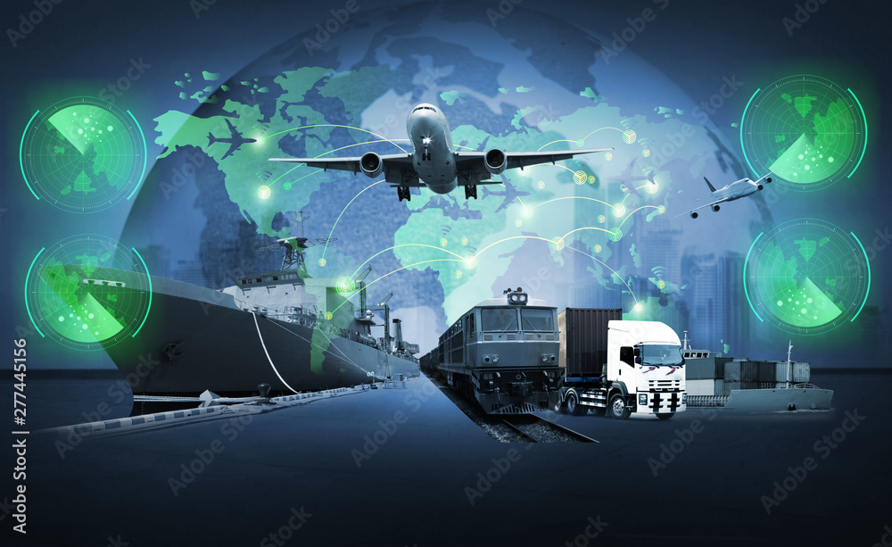 The world logistics , there are world map with logistic network ...