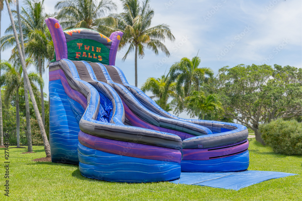 Double the fun with vibrant colors and side view of a dramatically tall ...