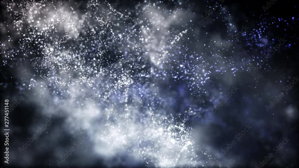 Abstract motion background shining flying particles stars magic dust ...