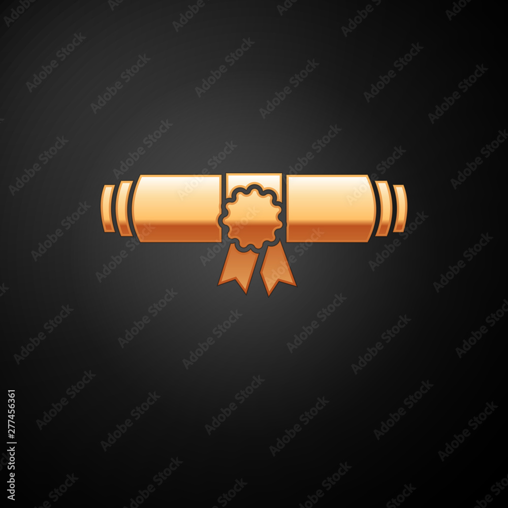 Rolled Diploma Gold