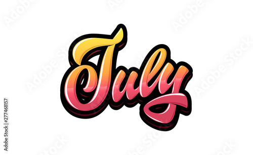 July Word Art