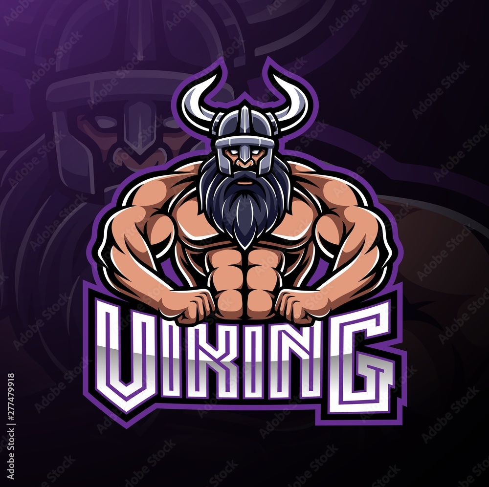 Viking sport mascot logo design Stock Vector | Adobe Stock