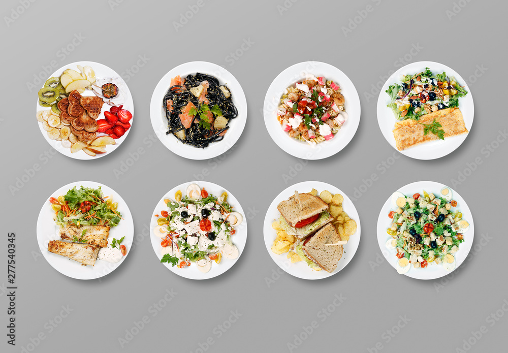 Top View of Plates Art Kit Stock Template | Adobe Stock