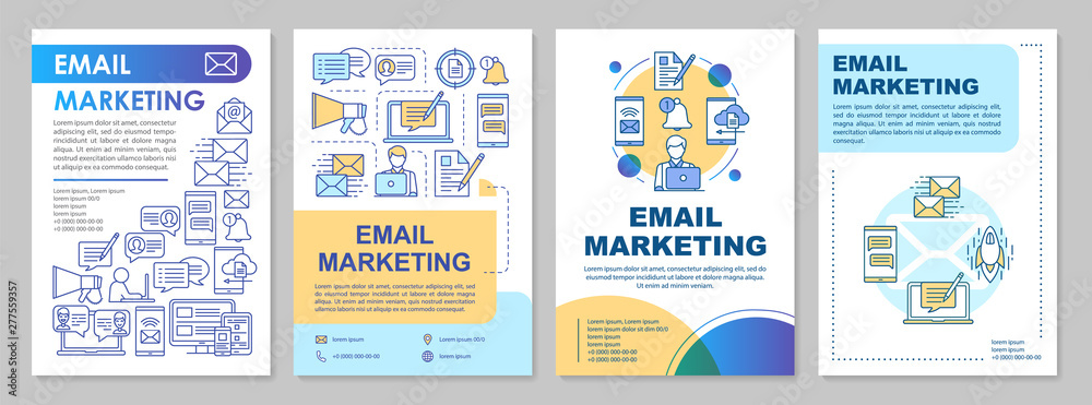Email marketing brochure template layout. Mass mailing, ads. Flyer ...