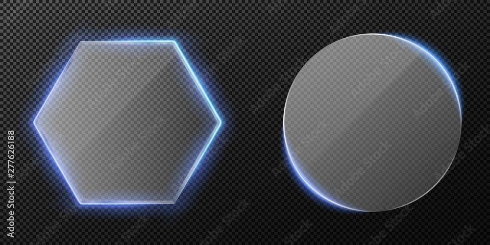 Set of transparent clear glass isolated on transparent background ...