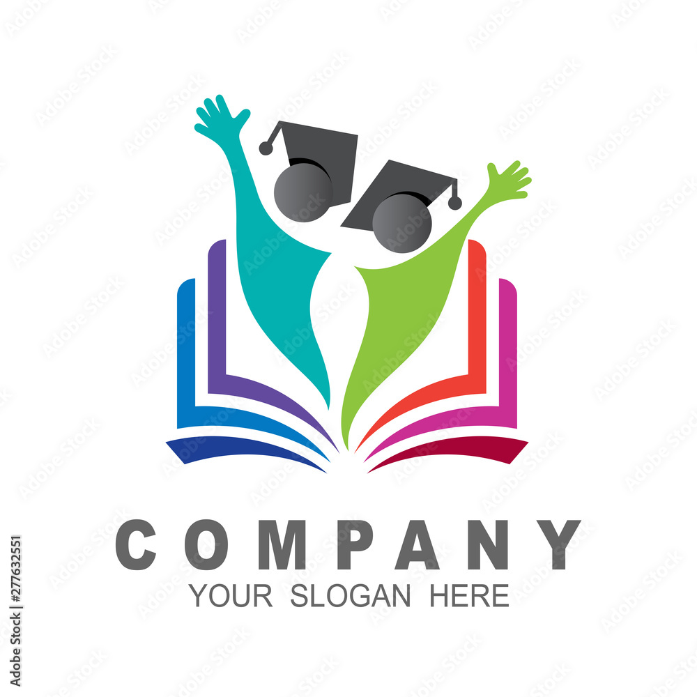 Education book logo sign symbol icon, colorful icon, academy symbol ...