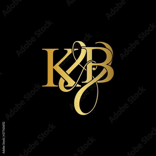 K & B KB logo initial vector mark. Initial letter K & B KB luxury art ...