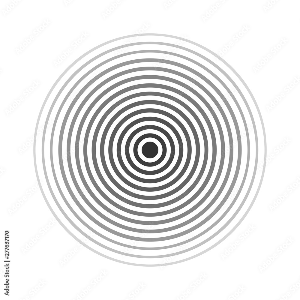 Black rings sound wave and line in a circle. Sound wave wallpaper ...