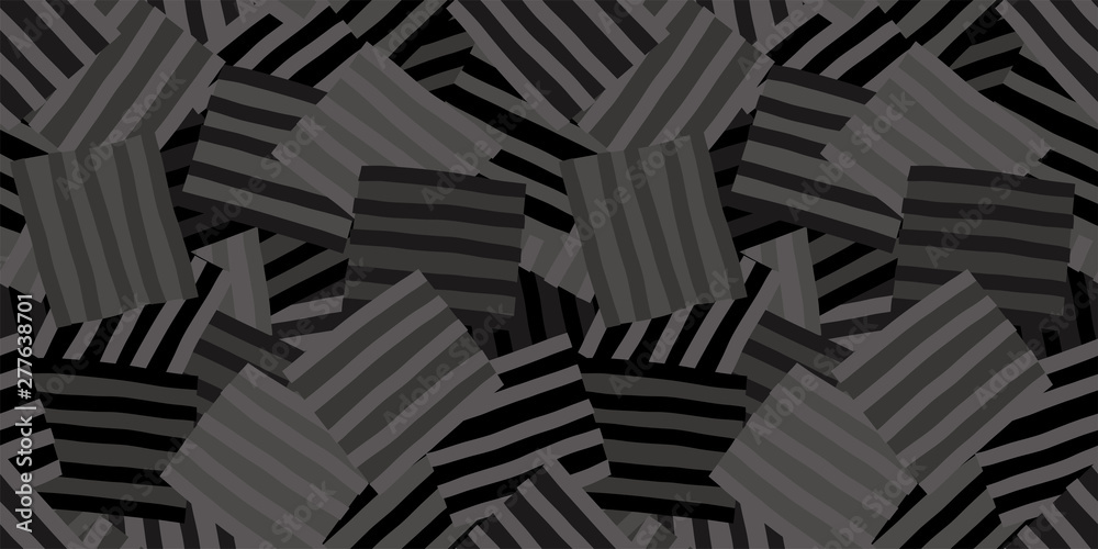 Random stripes background. Seamless pattern.Vector. ランダムストライプパターン Stock ...