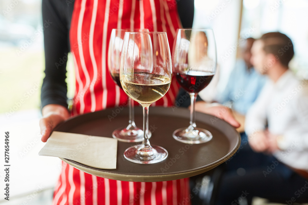 Waitress Serving Wine