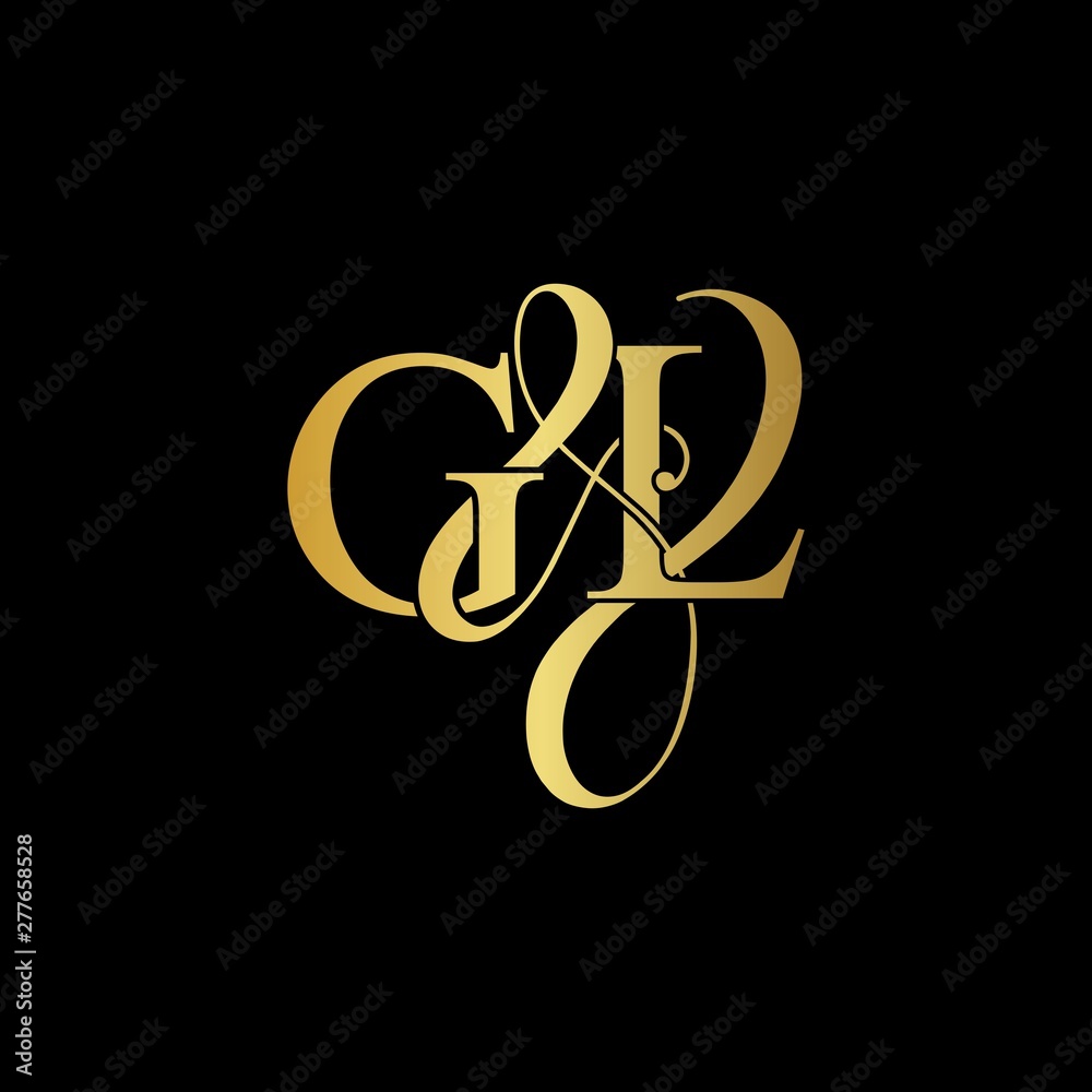 G & L / GL logo initial vector mark. Initial letter G and L GL logo ...