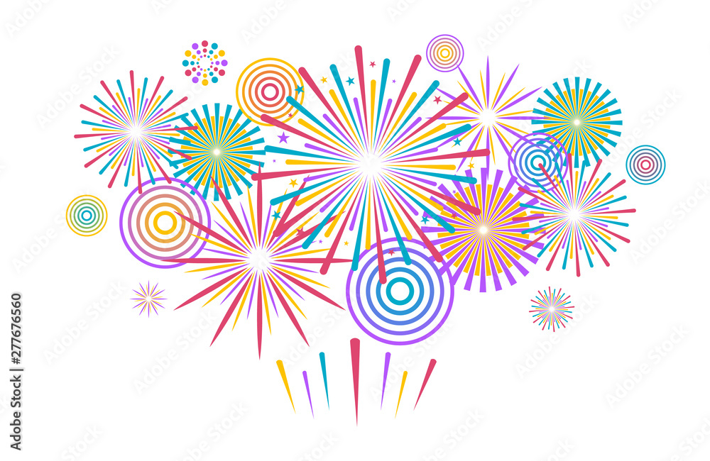 Fireworks background. Vector Stock Vector | Adobe Stock