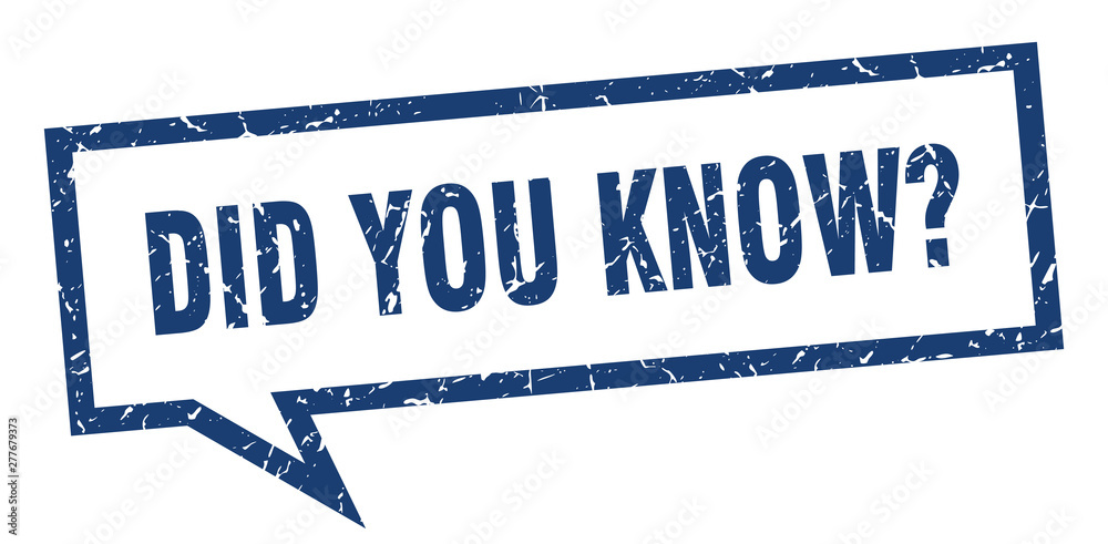 did you know sign. did you know square speech bubble. did you know ...