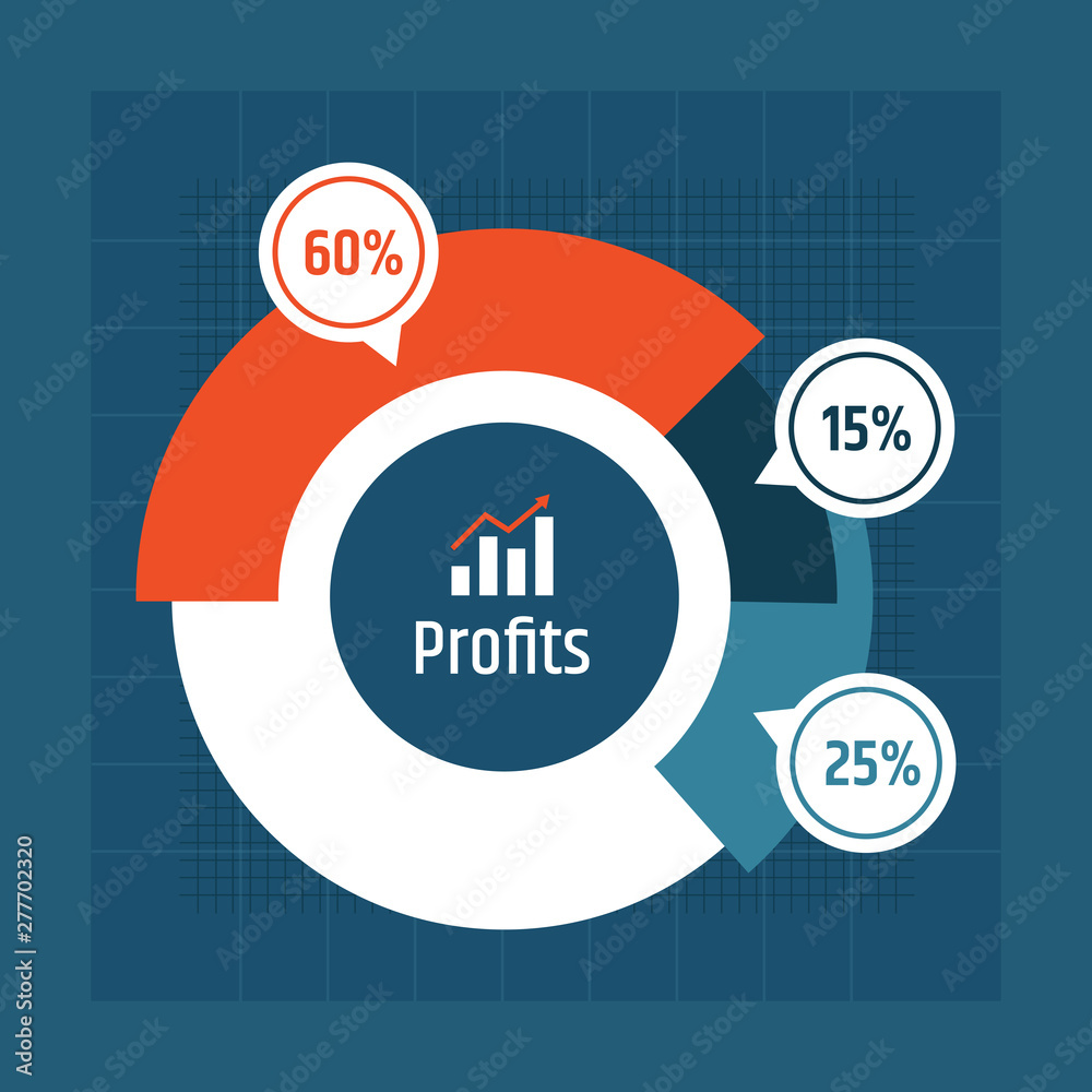 Business pie chart design, template for creating infographics Stock ...