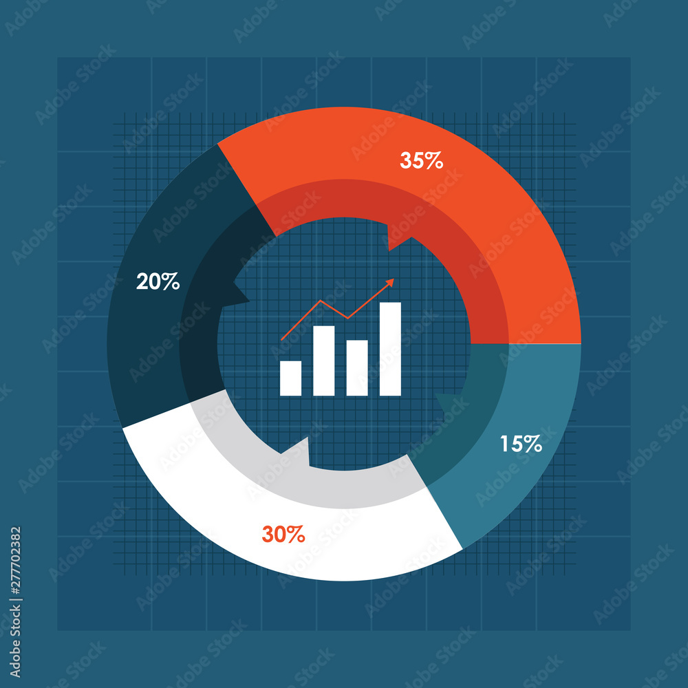 Business pie chart design, template for creating infographics Stock ...