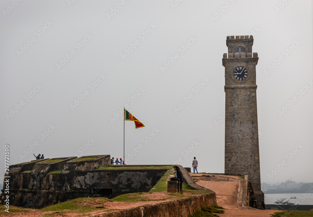 Galle Fort, also Dutch Fort, in the Bay of Galle, southwest coast of ...