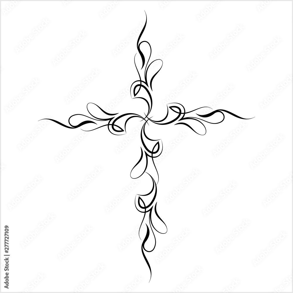 Christian Cross Design Stock Vector | Adobe Stock