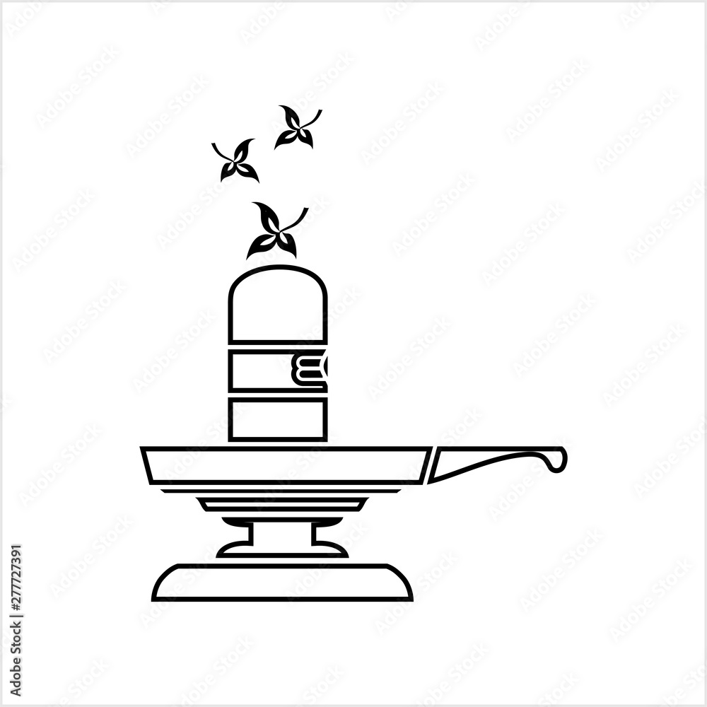 Shivling Icon, The Holy Statue Stock Vector | Adobe Stock