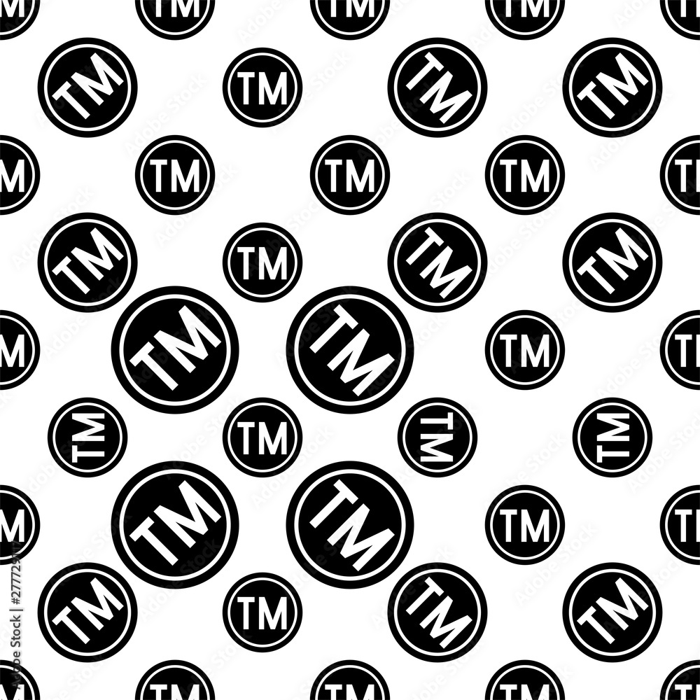 TM Trademark Symbol Icon Seamless Pattern, Tm Symbol, Unregistered ...
