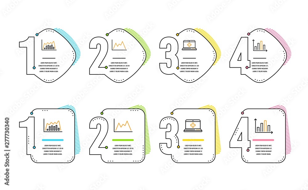 Diagram, Medical help and Infographic graph icons simple set. Diagram ...