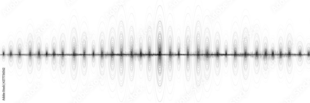 Panorama Modern Earthquake Wave on White paper background; audio wave ...