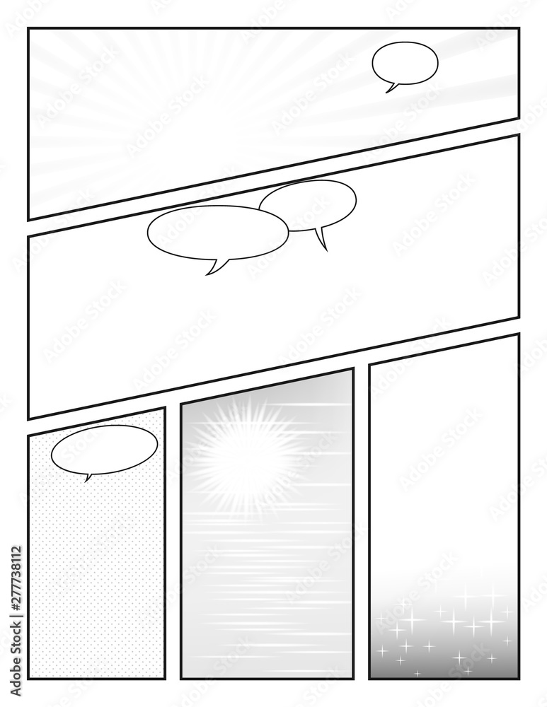 Comic Book Strip Templates For Drawing vector design Stock Vector ...