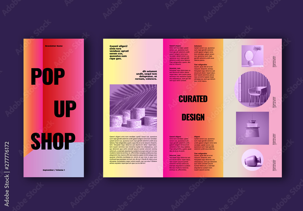 Colorful Shop Brochure Layout Stock Template | Adobe Stock