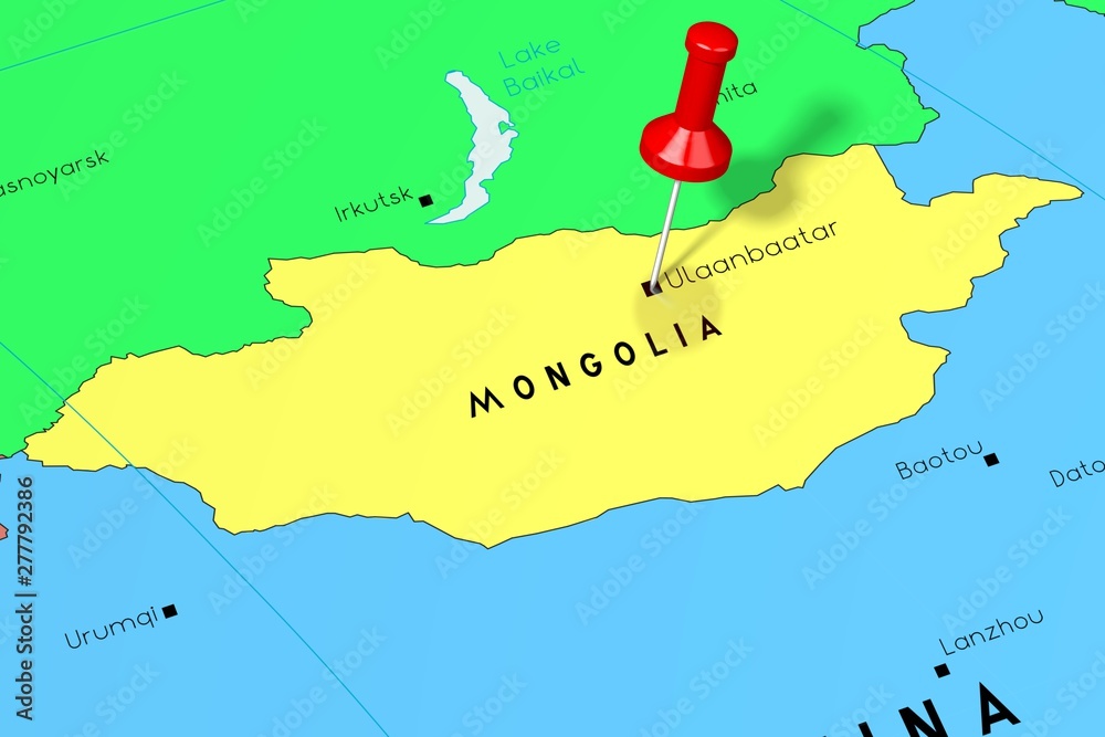 Mongolia Capital Map