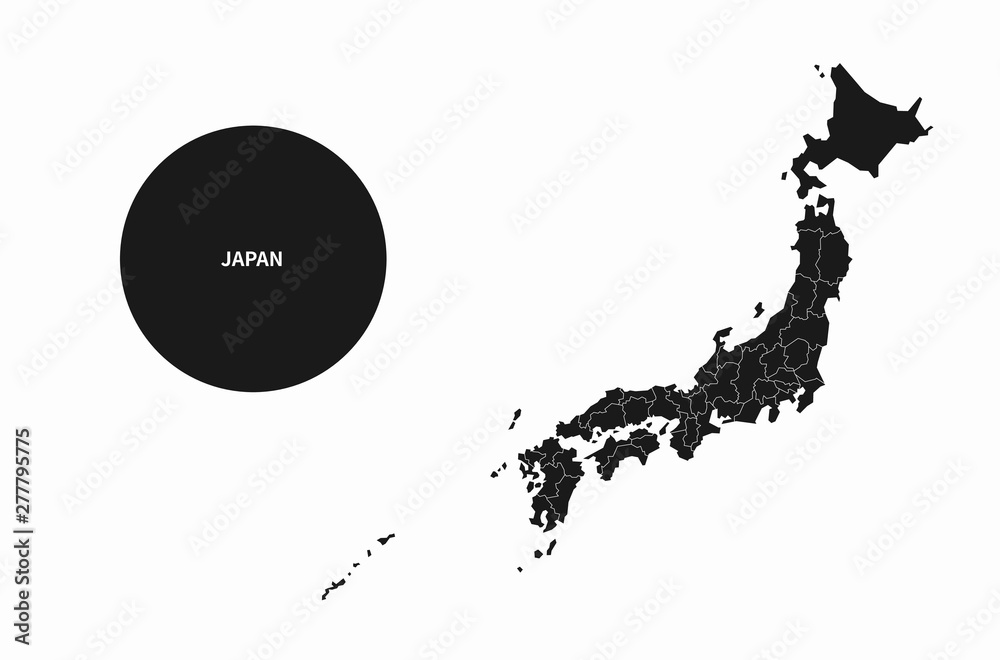 japan map. asia country vector map. Stock Vector | Adobe Stock
