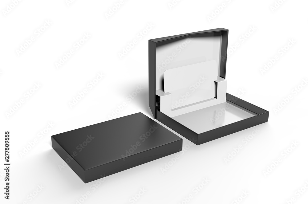 White blank rectangular hard cardboard gift card holder box for ...
