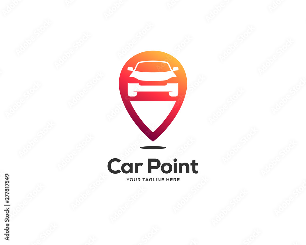 car logo design template, auto point logo design Stock Vector | Adobe Stock