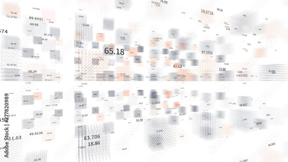 4k flowing counters of numbers with symbols of percent;Business digital ...