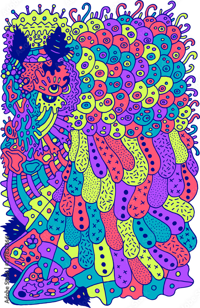 Trippy Colorful Drawing