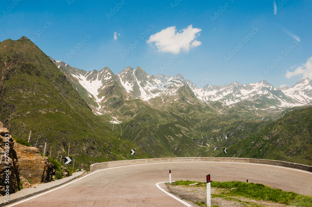 Timmelsjoch, Hochalpenstrasse, Passstrasse, Bergstrasse, Südtirol ...