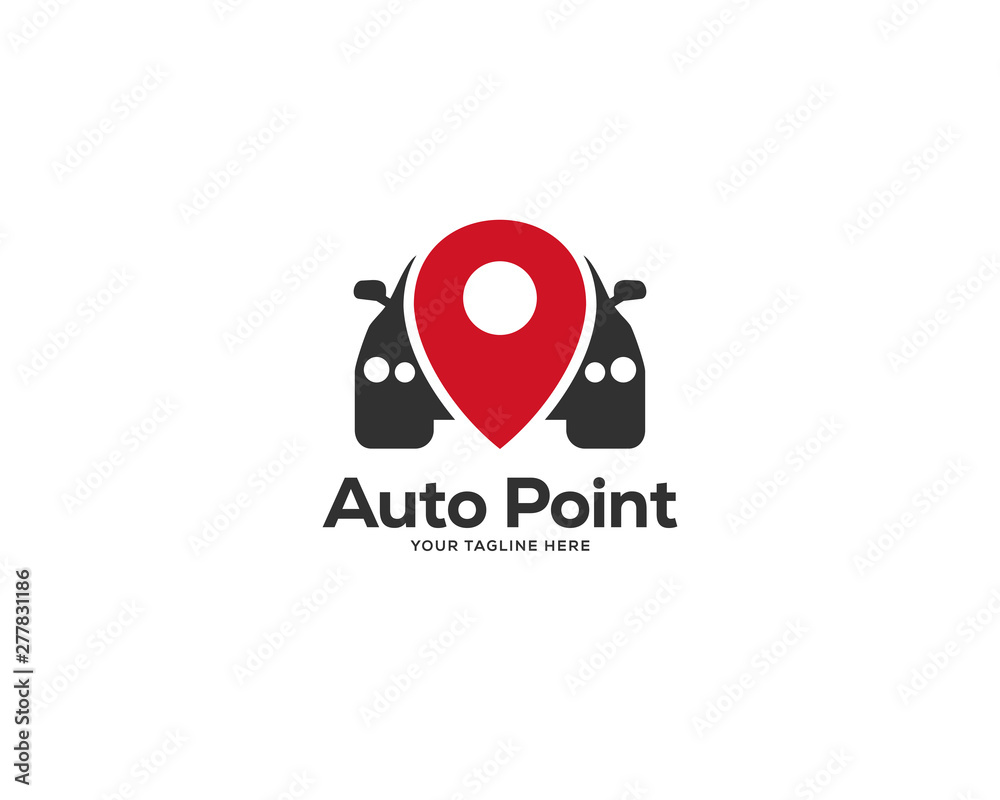 car logo design template, auto point logo design Stock Vector | Adobe Stock