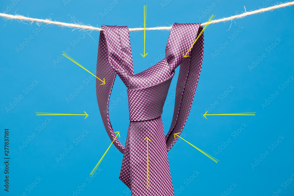 Nudos clásicos de corbata. Corbata símbolo de elegancia. La corbata ...