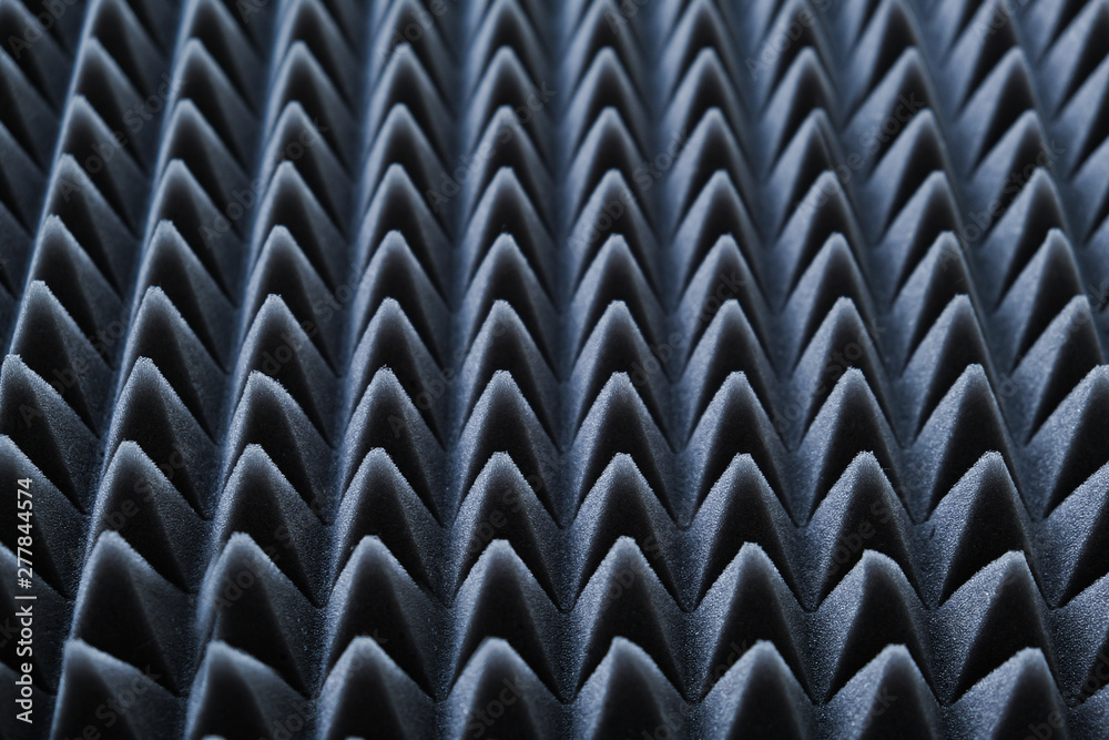 Acoustic foam rubber, soundproofing. Noise-suppressing material ...