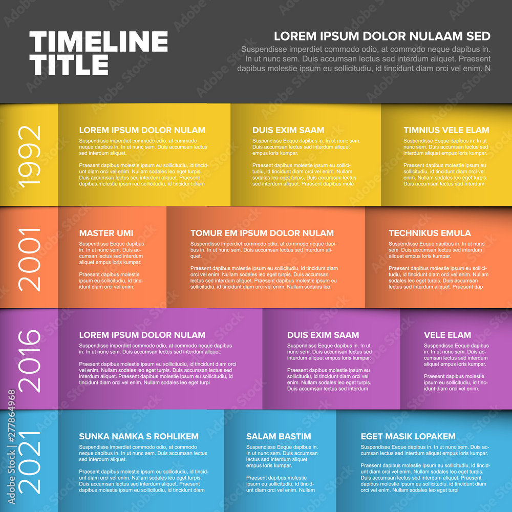 Vector multipurpose Infographic timeline table template Stock Vector ...