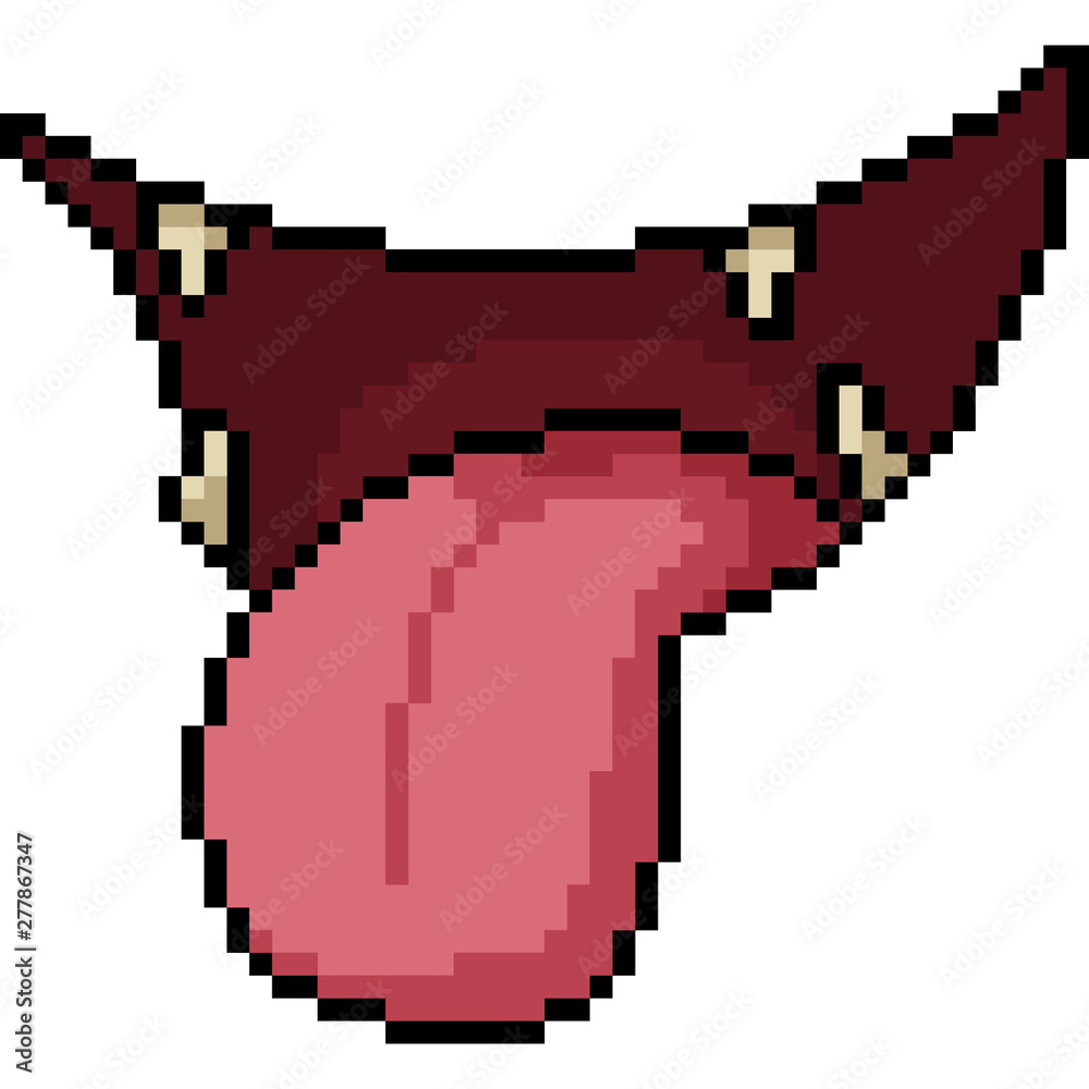 vector pixel art mischief mouth Stock Vector | Adobe Stock