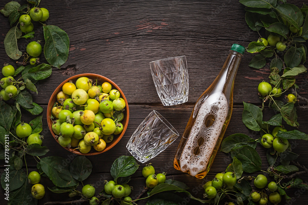 Cider of wild apples. Frame for design. Creative Projects Stock Photo ...