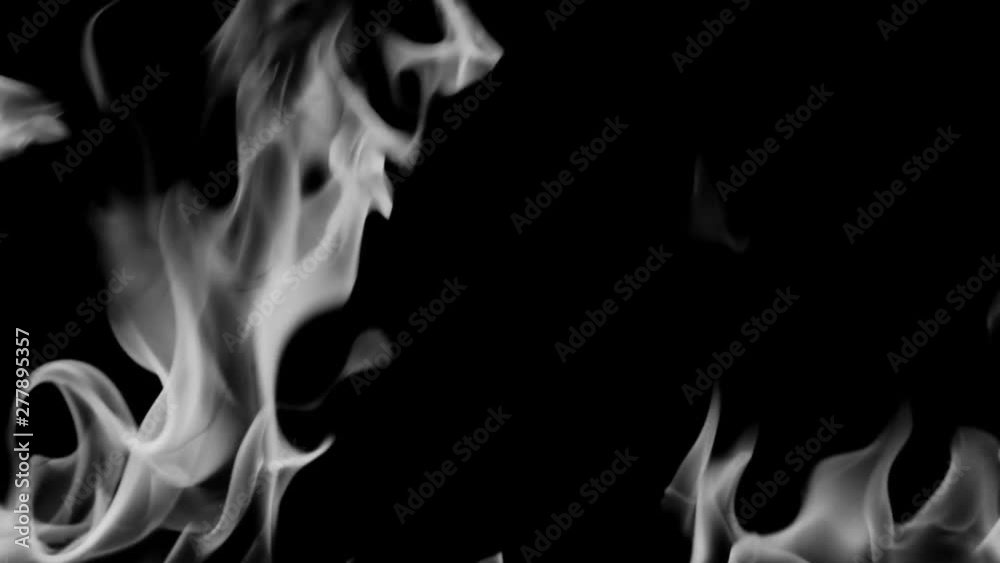 Fire Flames Igniting And Burning - Slow Motion. A line of real flames ...